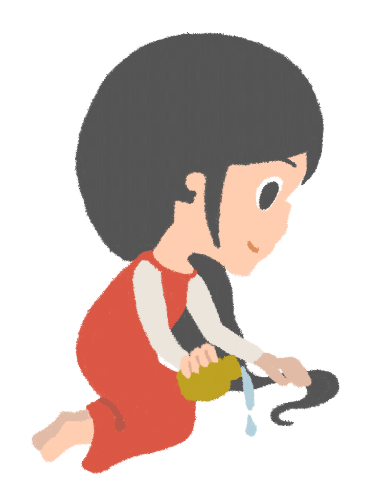 香油を注ぐマリヤのイラスト 聖書・キリスト教のフリー素材 ペタアート キリスト教福音宣教会